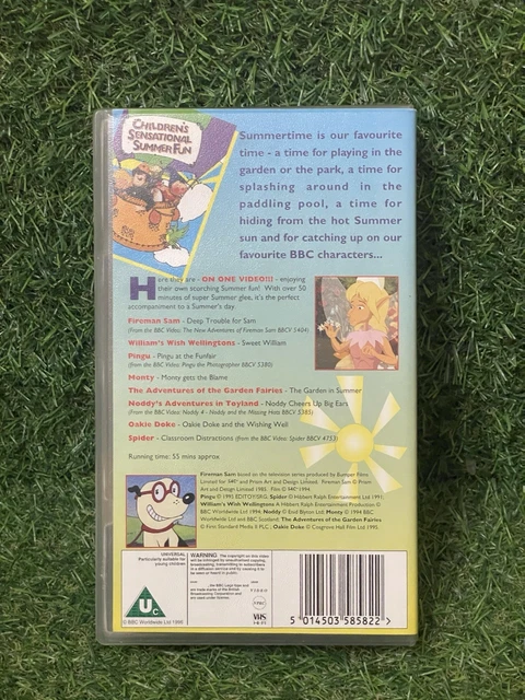 CHILDREN’S SENSATIONAL SUMMER Fun VHS Fireman Sam Noddy Pingu Kids ...