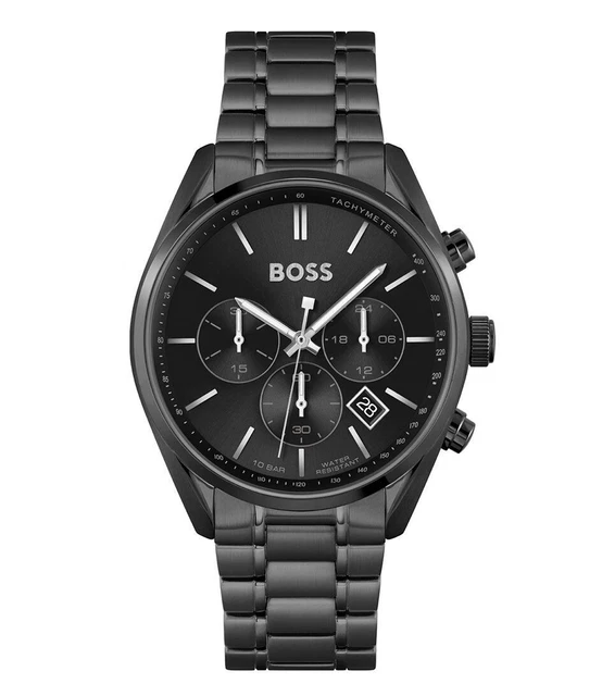 OROLOGIO CHRONO DA Uomo Hugo Boss Champion Hb1513960 Quadrante Nero ...