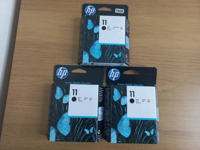 GENUINE HP 11 (C4810A) Black Printhead 3 Pack £450.00 - PicClick UK