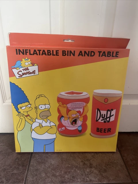THE SIMPSONS INFLATABLE Storage And Table Duff Beer Can - New £15.00 ...