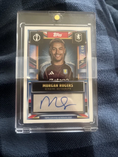 TOPPS MATCH ATTAX Genuine Autograph Morgan Rogers 007/299 Rare Card £ ...
