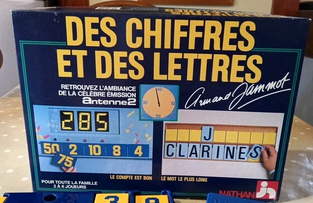 JEU DE SOCIÉTÉ Des Chiffres et des Lettres Nathan Jammot 10 + Ans ...