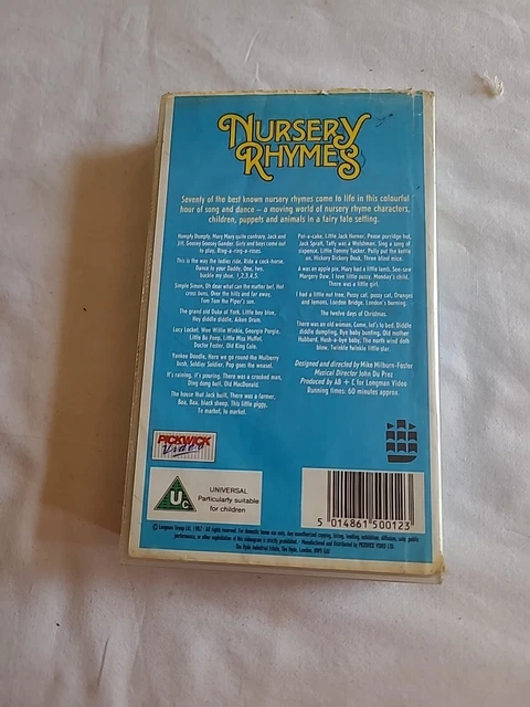 NURSERY RHYMES VHS Video Longman 1982 U £4.99 - PicClick UK
