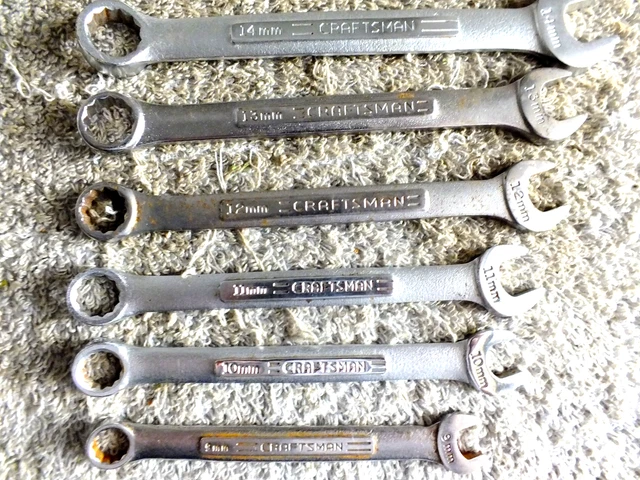 CRAFTSMAN USA 10 Piece Metric Combination Wrench Set 9 To 18 Mm Made In ...