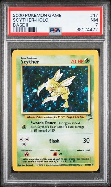 POKEMON - SCYTHER - 17/130 - PSA 7 - Set de base 2 - 88074472 EUR 23,80 ...