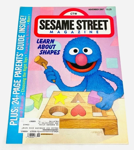 VINTAGE UNREAD CONDITION Sesame Street Magazine Learn About Shapes ...
