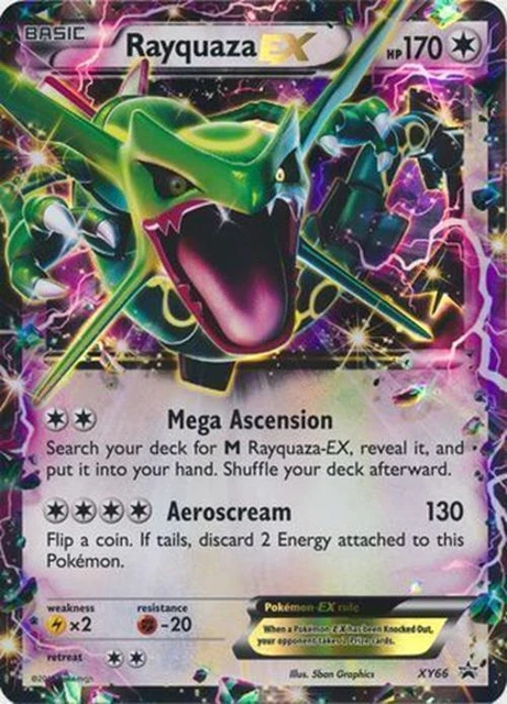 RAYQUAZA EX - XY66 - Pokemon Oversized Jumbo Promo Ultra Rare Card LP ...