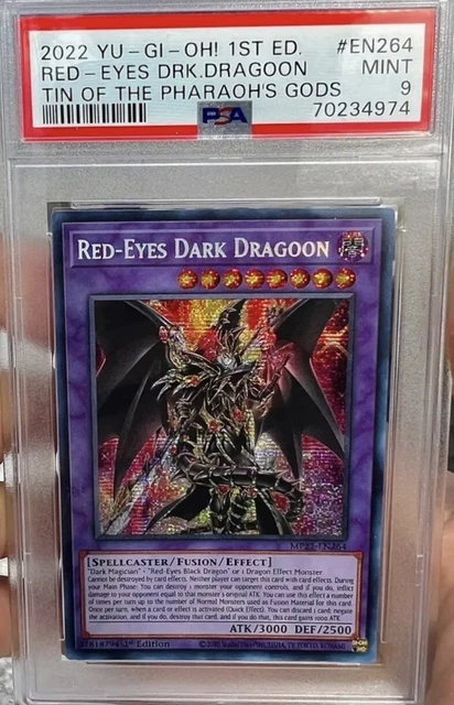 2022 RED EYES Dark Dragoon PSA 9. Tin Of The Pharaohs Gods. 1st Ed. Secret Rare $80.00 - PicClick CA