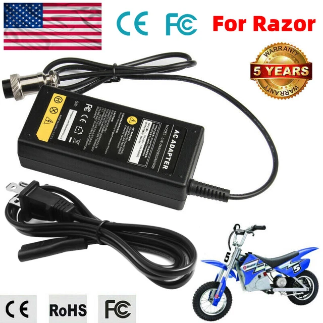 E-BIKE ELECTRIC SCOOTER Battery Charger for Razor MX350 MX400 E300 ...