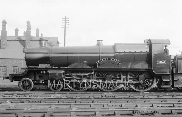 R-140X90MM GLASS RAILWAY Negative GWR 4031 Queen Mary @ Swindon 1933 £ ...
