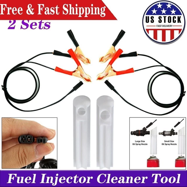 DIY UNIVERSAL VEHICLES Fuel Injector Flush Cleaner Adapter Kit Car ...