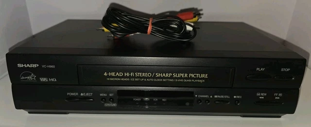 SHARP VC-H960U 4-HEAD Hi-Fi VCR VHS Cassette Player Sharp Super Picture ...