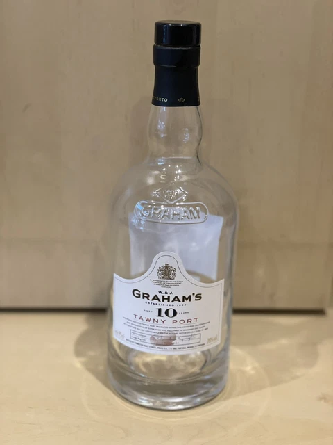 EMPTY BOTTLE GRAHAM'S 10 Year Tawny Port 75cl, Collector Item, Upcycle ...