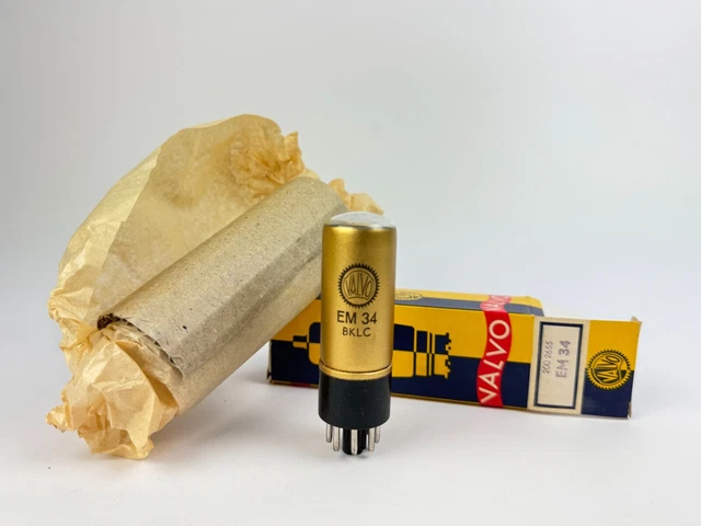 VALVO EM34 RÖHRE NOS OVP sehr selten magisches Auge Anzeige Röhrenradio ...