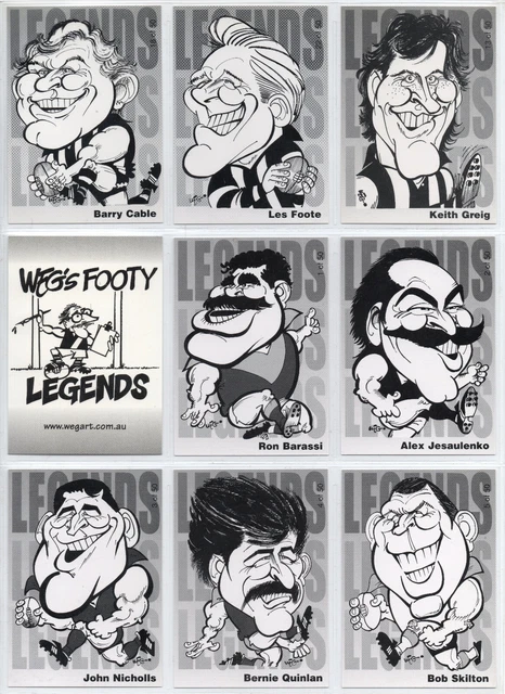 2002 AFL WEGS Footy Legends [Series 1, 2 & 3] Cards - Complete Your Set ...