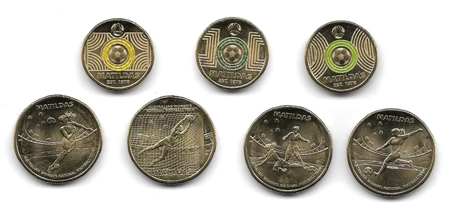 2023 WOOLWORTHS WOOLIES Matildas World Cup Soccer - Full 7 Coin Set $35 ...