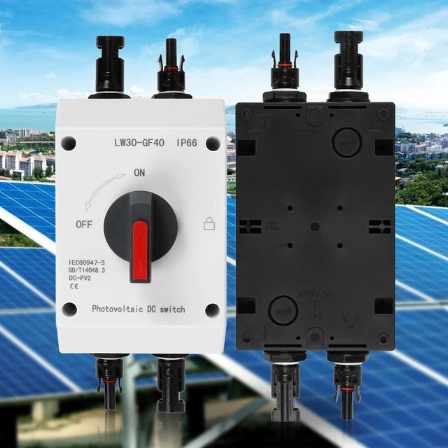 DC TRENNSCHALTER SOLAR PV Umschalter Ausschalter Freischalter 4-polig ...