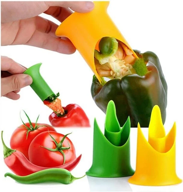 2-IN-1 PEPPER CORE Cutter, Chili Seed Remover, Tomato Remover, for ...