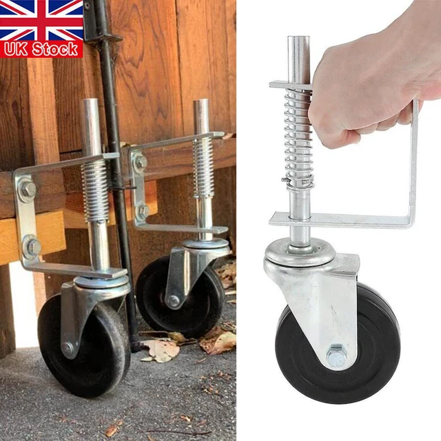 HEAVY DUTY GATE Wheel Spring Loaded Support Farm Timber Door Stable ...