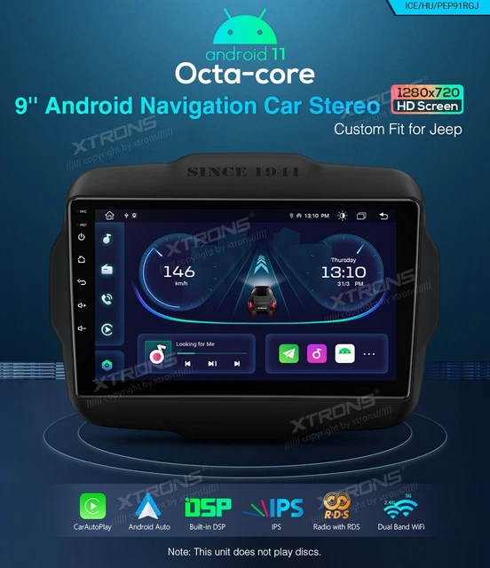 AUTORADIO GPS JEEP Renegade Android 11 Wi-Fi Carplay Auto Dsp XTRONS PEP91RGJ EUR 332,31 ...