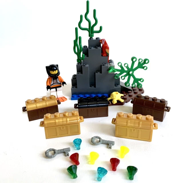 LEGO DEEP SEA Submarine, Treasure Chests, Scuba Diver Minifigure ...