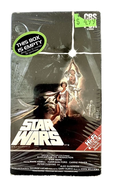STAR WARS A New Hope 1977 Movie Usa Vhs From Cbs Fox Video Open With ...