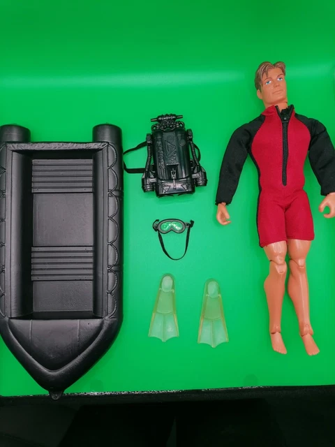 ACTION MAN SCUBA diver. 12" Hasbro figure with dingy £15.00 - PicClick UK