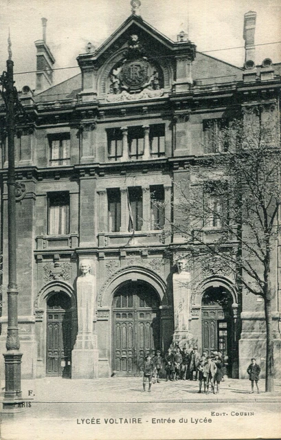 CARTE PARIS LYCÉE Voltaire Entrée du lycée Les élèves sur rue EUR 12,00 - PicClick FR