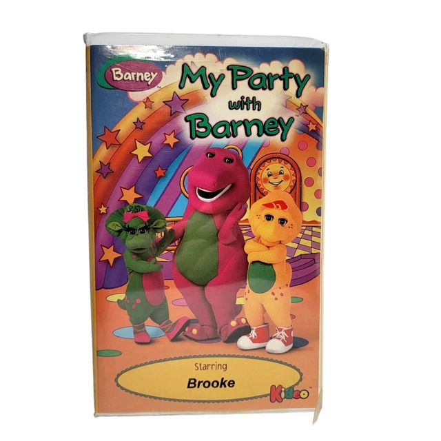 MY PARTY WITH Barney VHS Starring BROOKE Kideo Clamshell Birthday ...