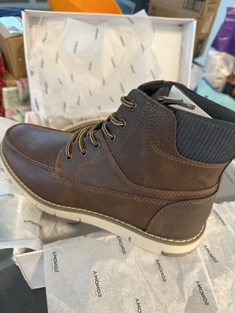 SONOMA ETHANN COGNAC Men’s Boots - Brown Size 10 NIB £16.35 - PicClick UK