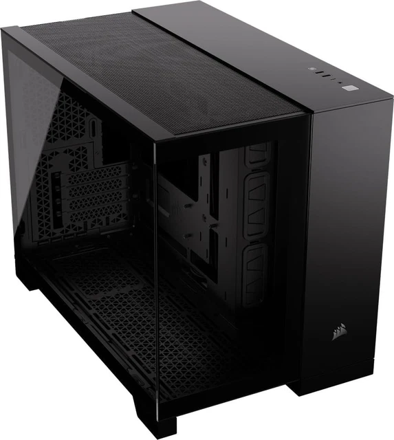 CORSAIR 2500X DUAL Chamber Gaming Case w/ Glass Side & Front, Micro ATX ...
