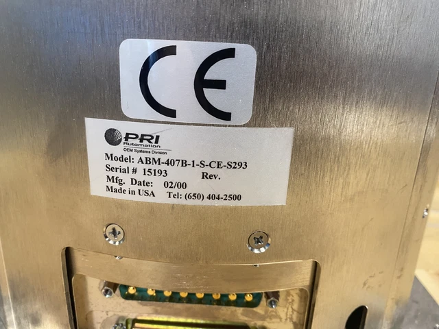 PRI AUTOMATION ABM-407B-1-S-CE-S293 Wafer Transfer Robot $10,807.60 ...