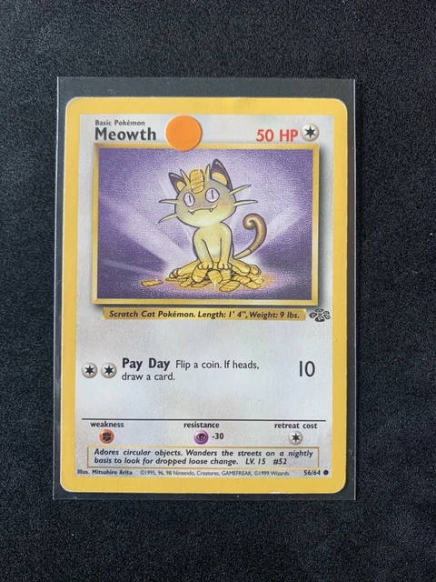 POKEMON CARD ENGLISH Wizard Jungle - Meowth 56/64 - Co - HP EUR 1,75 ...