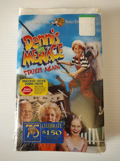 NEW DENNIS THE Menace Strikes Again, VHS Factory Sealed 1998 Warner ...
