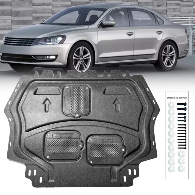 BLACK FRONT ENGINE Under Cover Splash Shield Protection For VW Passat ...