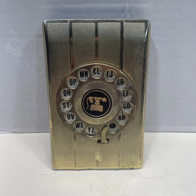 VINTAGE ROTARY TELEPHONE Index Dial Flip Up Address Telephone Storage ...
