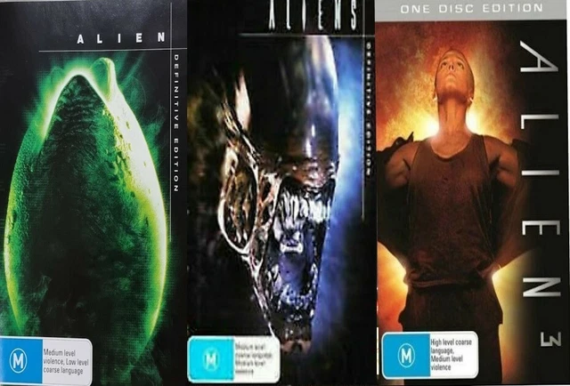 ALIEN+ALIENS+ALIEN 3 DVD 3-MOVIES Stars Sigourney Weaver SCI-FI FANTASY ...