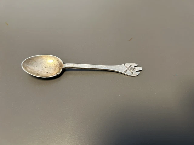 VINTAGE MILITARY ARMY Machine Gun Corps WWI Scarce Silver Spoon ...