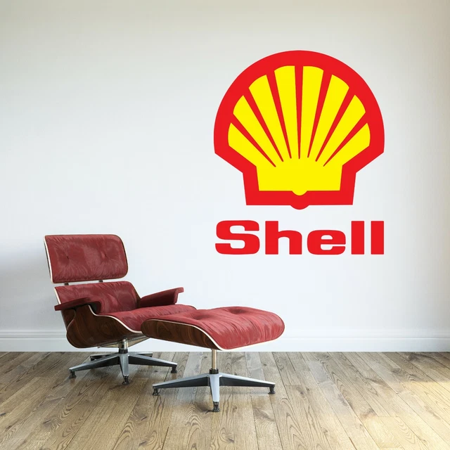 SHELL GAS LOGO Wall Decal Oil Gasoline Sticker £14.05 - PicClick UK