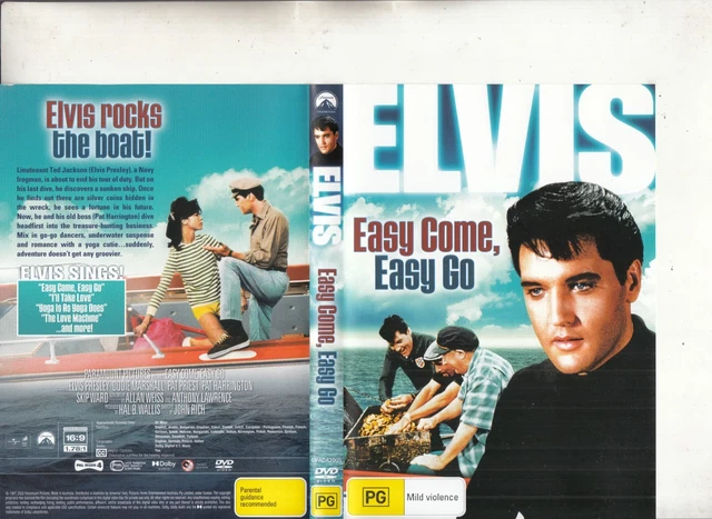 EASY COME EASY Go-1967-[Elvis Presley]-Paramount Pictures-Movie PP-DVD ...