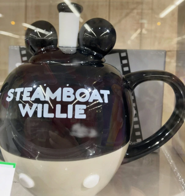 DISNEY MICKEY MOUSE Ceramic Teapot Steamboat Willie 450ml Tea Pot New ...