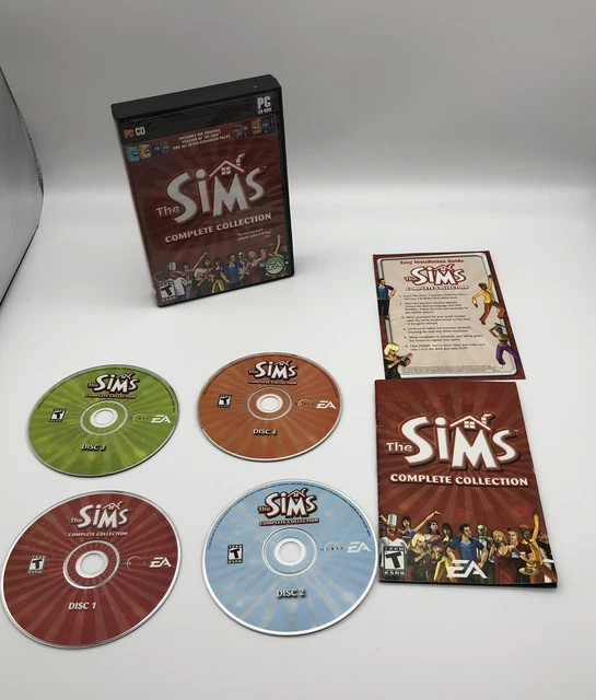 2005 SIMS COMPLETE Collection PC CD Rom Windows 4 Disc, Manual, Case ...