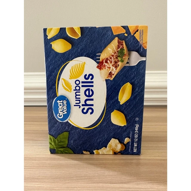 GREAT VALUE JUMBO Shells Pasta, 12 oz £3.12 - PicClick UK