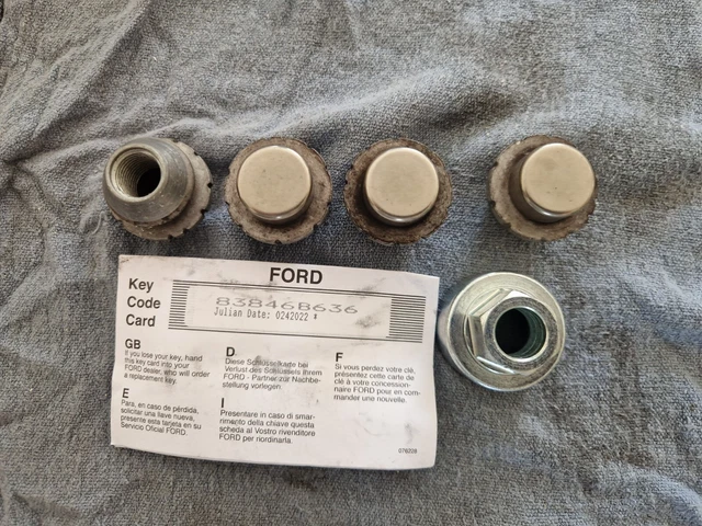GENUINE FORD TRANSIT Mk8 Mk9 Custom Alloy Wheel Locking Wheel Nuts ...