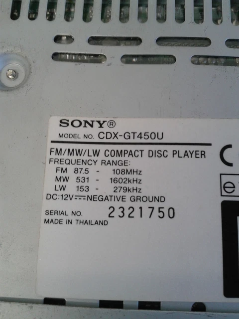 SONY XPLOD CDX-GT450U Car Radio Stereo Cd Player Mp3 Aux Usb £34.99 - PicClick UK