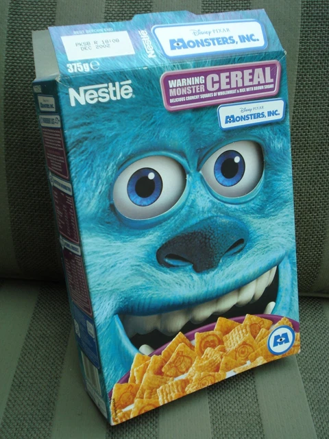 NESTLE MONSTER CEREAL Box from 2002 featuring Monsters Inc. £2.50 ...