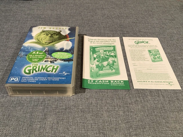 VINTAGE COLLECTABLE THE Grinch Jim Carrey VHS Video Tape $44.95 ...