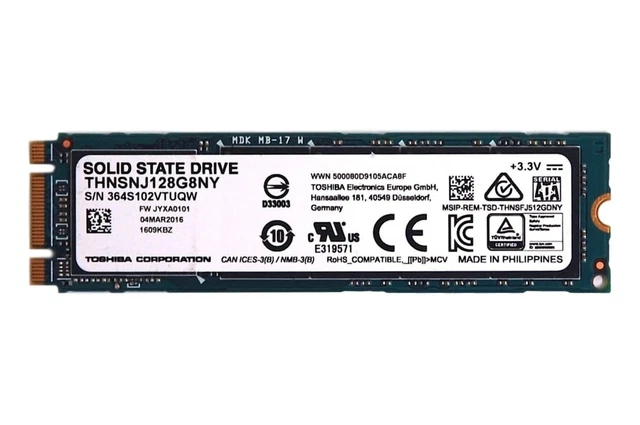 TOSHIBA 128GB MSATA M.2 SSD Solid State Drive THNSNJ128G8NY £42.95 ...
