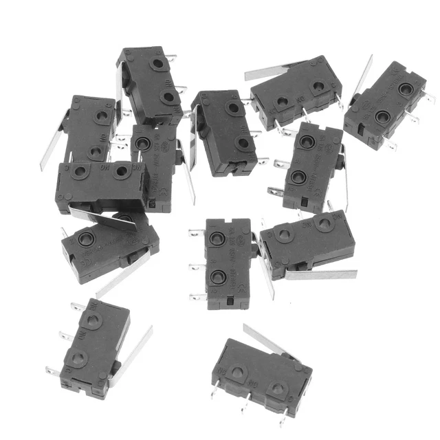 20 PCS HINGE Lever Momentary Push Button 3 Pin Limit Switch Temp £6.45 ...