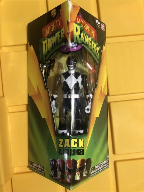 MIGHTY MORPHIN POWER RANGERS Zack Black Ranger Saban’s Bandai Ages 15 ...